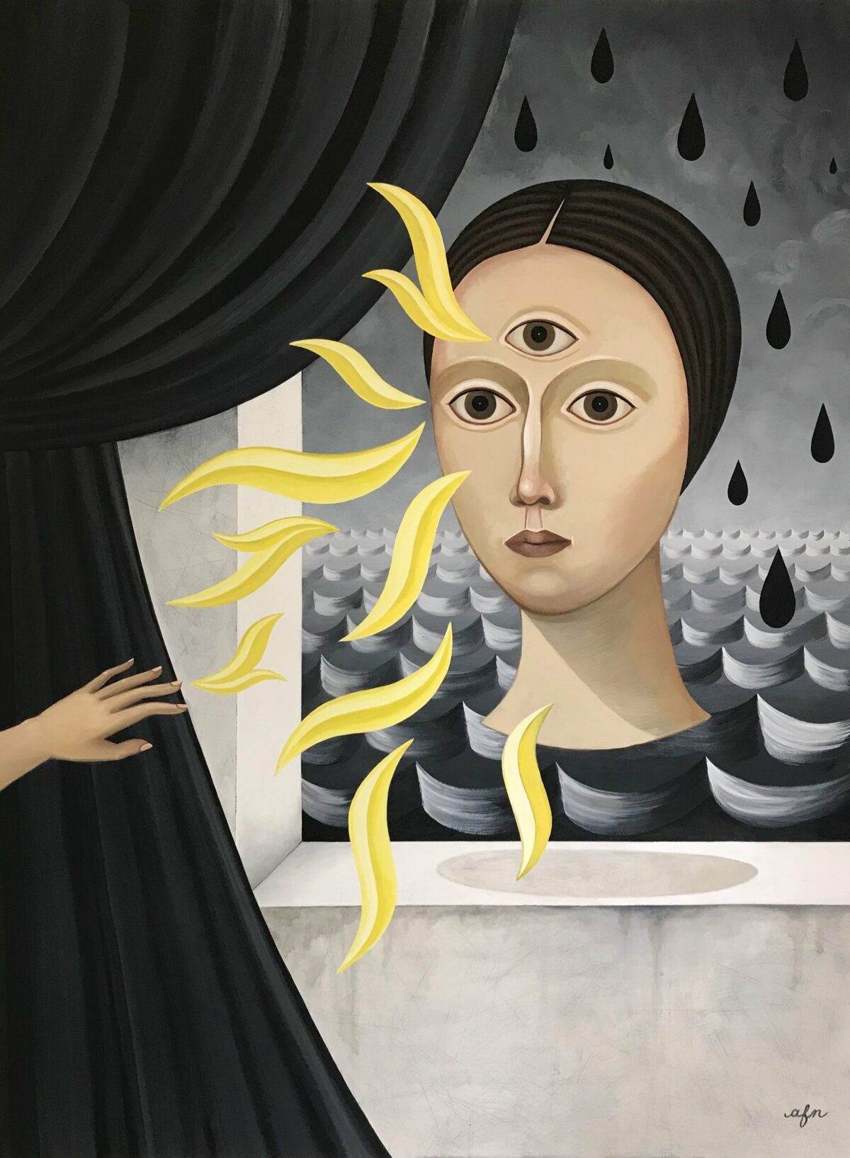 derrière le rideau - à l'ombre d'un paradoxe en fleur